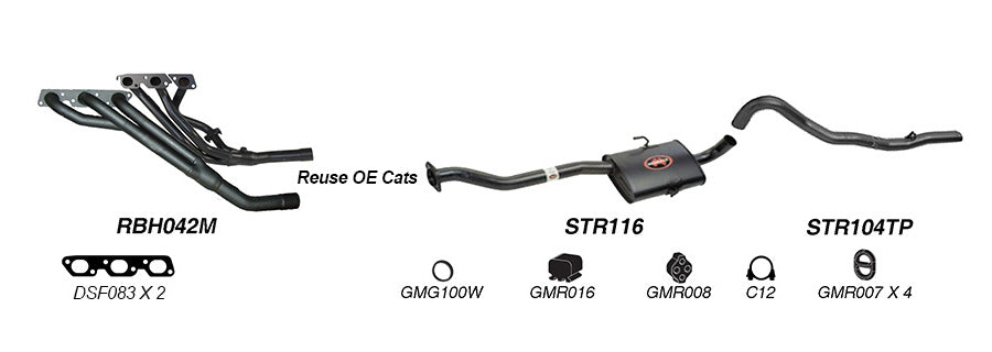 Redback Exhaust System for Holden Commodore (04/1995 - 08/1997), Calai